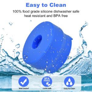 3 & 5 Gallon Water Jug Cap, Kingmall 3rd Generation Silicone Reusable Replacement Cap Non-Spill & Leak Free Top Lid Cover fits 55mm Bottles【3PCS】