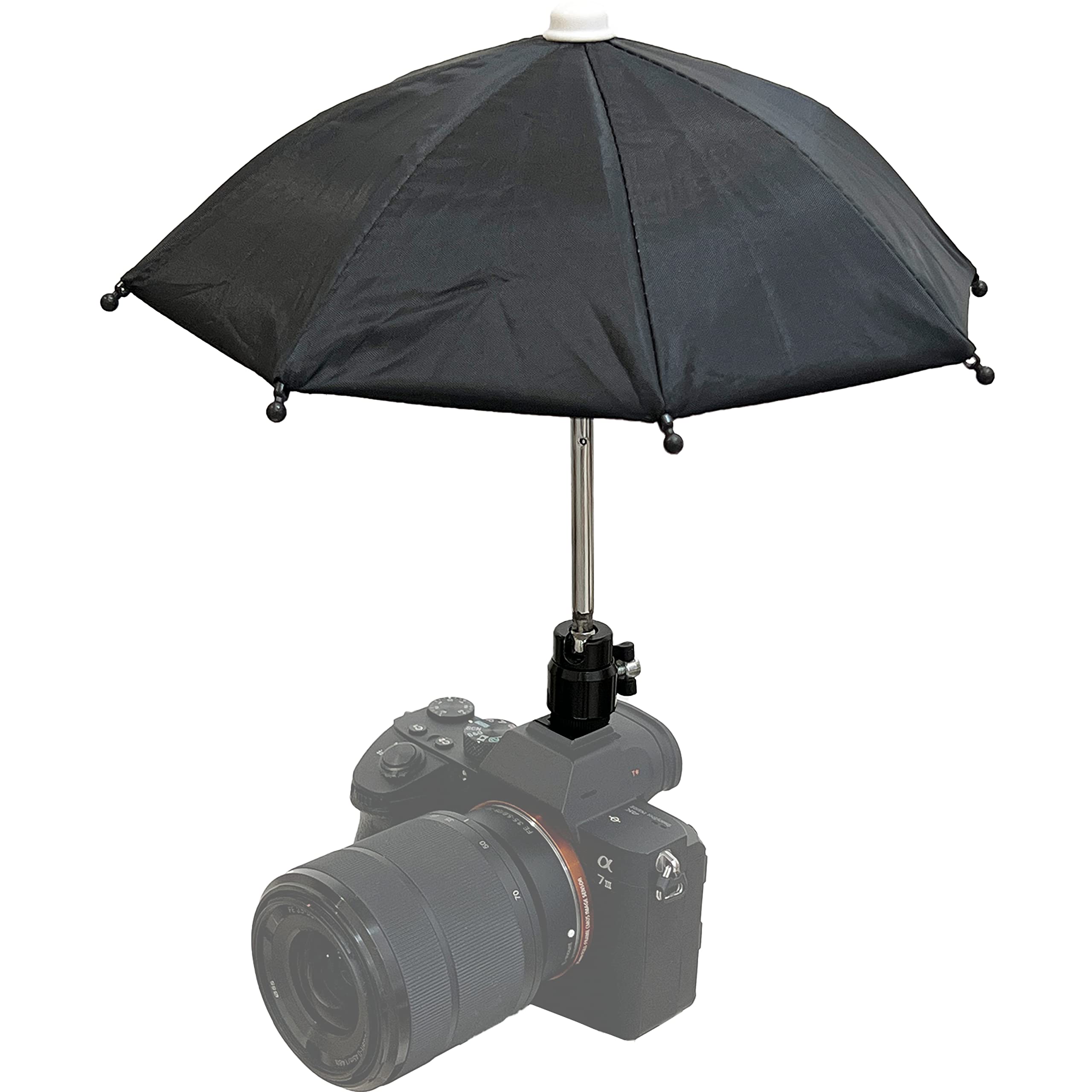 BelTech Hot Shoe Umbrella/Sunshade, Protects Camera from Rain, Bird Droppings, Sunlight, Snow, Camera Umbrella, Waterproof Camera Accessory