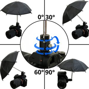 BelTech Hot Shoe Umbrella/Sunshade, Protects Camera from Rain, Bird Droppings, Sunlight, Snow, Camera Umbrella, Waterproof Camera Accessory