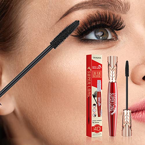 Mascara Two Faced 4d Fiber Mascara, Waterproof-Fiber Long Curly, No Dizzy, Crown Shaped Mascara 10ml Celebration Gift Set