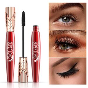 Mascara Two Faced 4d Fiber Mascara, Waterproof-Fiber Long Curly, No Dizzy, Crown Shaped Mascara 10ml Celebration Gift Set