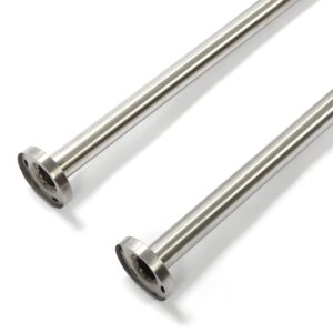 HECASA 24 Inch Handicap Grab Bars Rails 304 Stainless Steel Toilet Handrail Bathroom Safety Bar Wall Mount Floor Support Assist Bar for Disabled Elderly Mounted Bath Grips