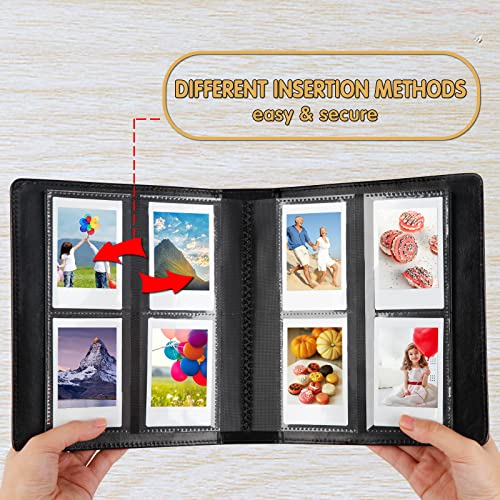 288 Vertical Photos for Instax Mini Photo Album, Front Window, Photo Album 2x3 For Fujifilm Instax Mini Film 7s 8 9 11, Polaroid 300, HP Sprocket, K-pop Photocards (Silver)