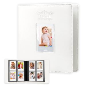 2x3 photo album for fujifilm instax mini instant camera, 288 pockets mini photo album for fujifilm instax mini 12 11 evo 9 40 8 7 evo liplay instant camera, white