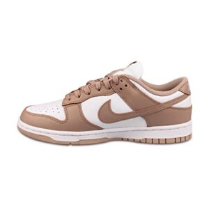 nike women's dunk low shoes, white/rose whisper, 6.5