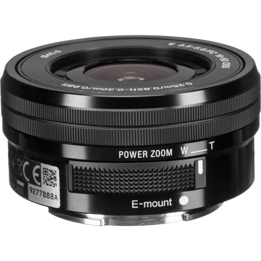 Sony E PZ 16-50mm f/3.5-5.6 OSS Lens (SELP1650) + Filter Kit + Lens Cap Keeper + Cleaning Kit + More (Renewed)