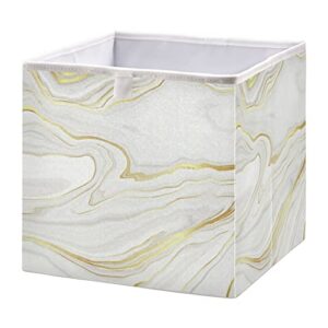 gold marble storage basket storage bin square collapsible toy bins nursery storage hamper organizer for home toys clothes kids