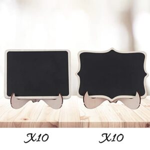 FYY (20 Pack) Mini Chalkboard Signs for Food, Mini Wooden Chalkboard Labels with Stand, Small Blackboard Signs for Table Numbers, Food Signs, Weddings, Message Board, Party Decoration, Event