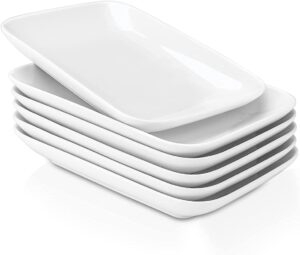 delling 16 inch large serving platter set & 8 inch rectangular serving plates