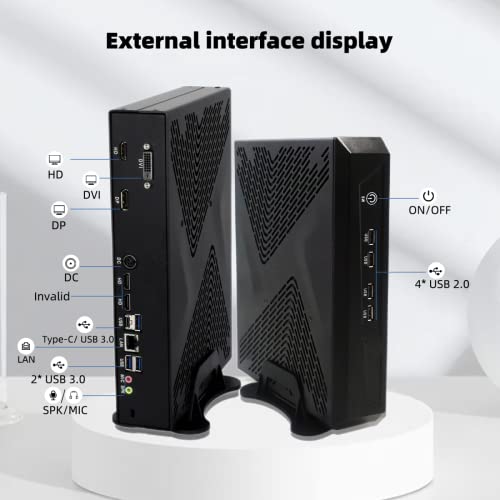 Mini PC for Gaming 8K UHD i7 11700F Mini Desktop Computer with GTX 1650 4GB GDDR5 Mini Gaming PC Windows 11 Pro DDR4 32GB RAM 512GB SSD, 2TB HDD, RJ45 LAN, HD DP DVI, WiFi6, BT 5.2 Small Desktop PC