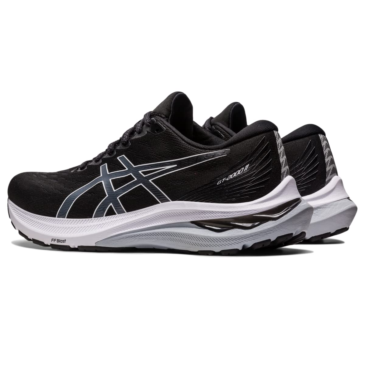 ASICS Women's GT-2000 11 Running Shoes, 9, Black/White