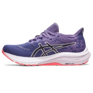 asics women's gt-2000 11 mesh knit running shoes, 9.5, indigo blue/pure silver