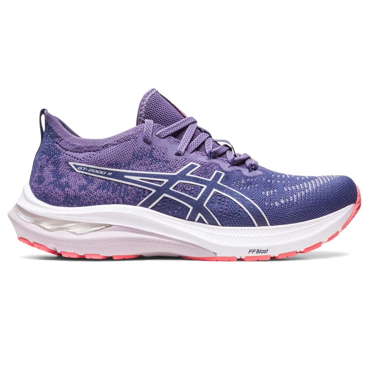 ASICS Women's GT-2000 11 Mesh Knit Running Shoes, 9.5, Indigo Blue/Pure Silver