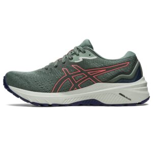 asics women's gt-1000 11 trail running shoes, 8, nature bathing/papaya