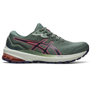 ASICS Women's GT-1000 11 Trail Running Shoes, 8, Nature Bathing/Papaya