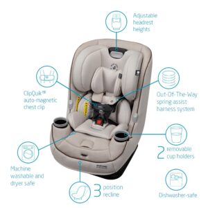 Maxi-Cosi Pria Max All-in-One Convertible Car Seat, Rear-Facing, from 4-40 pounds; Forward-Facing to 65 pounds; and up to 100 pounds in Booster Mode, Desert Wonder - PureCosi