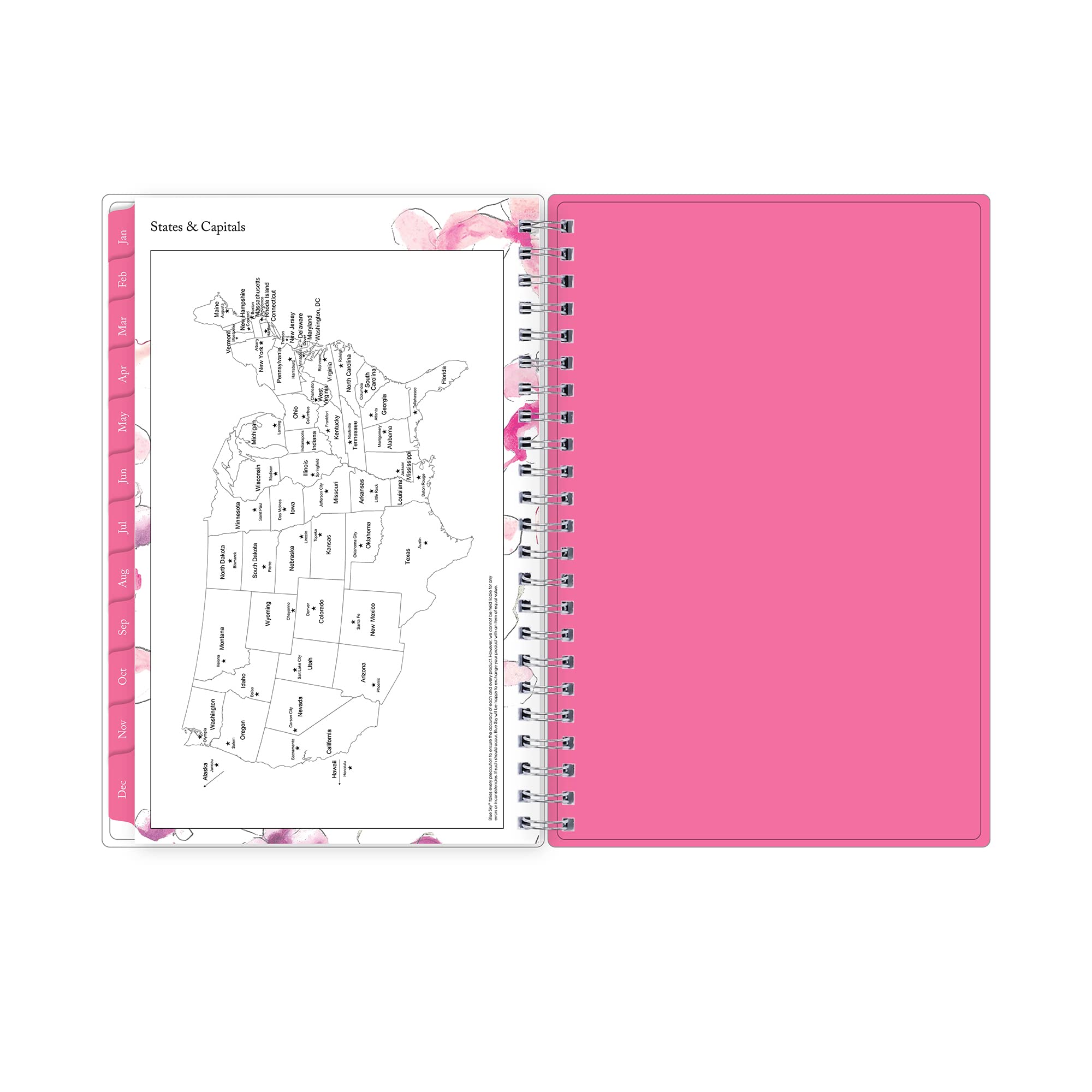 Blue Sky 2023 Weekly and Monthly Planner, January - December, 5" x 8", Clear Pocket Cover, Wirebound, Orchid (142084)