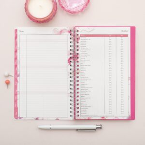 Blue Sky 2023 Weekly and Monthly Planner, January - December, 5" x 8", Clear Pocket Cover, Wirebound, Orchid (142084)