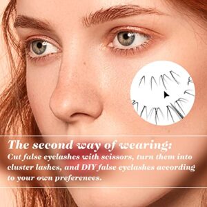 False Eyelashes Bottom Lashes Wispy Natural DIY Fake Eye Lashes Clear Band Mink Lashes Reusable Soft Handmade Lashes Pack