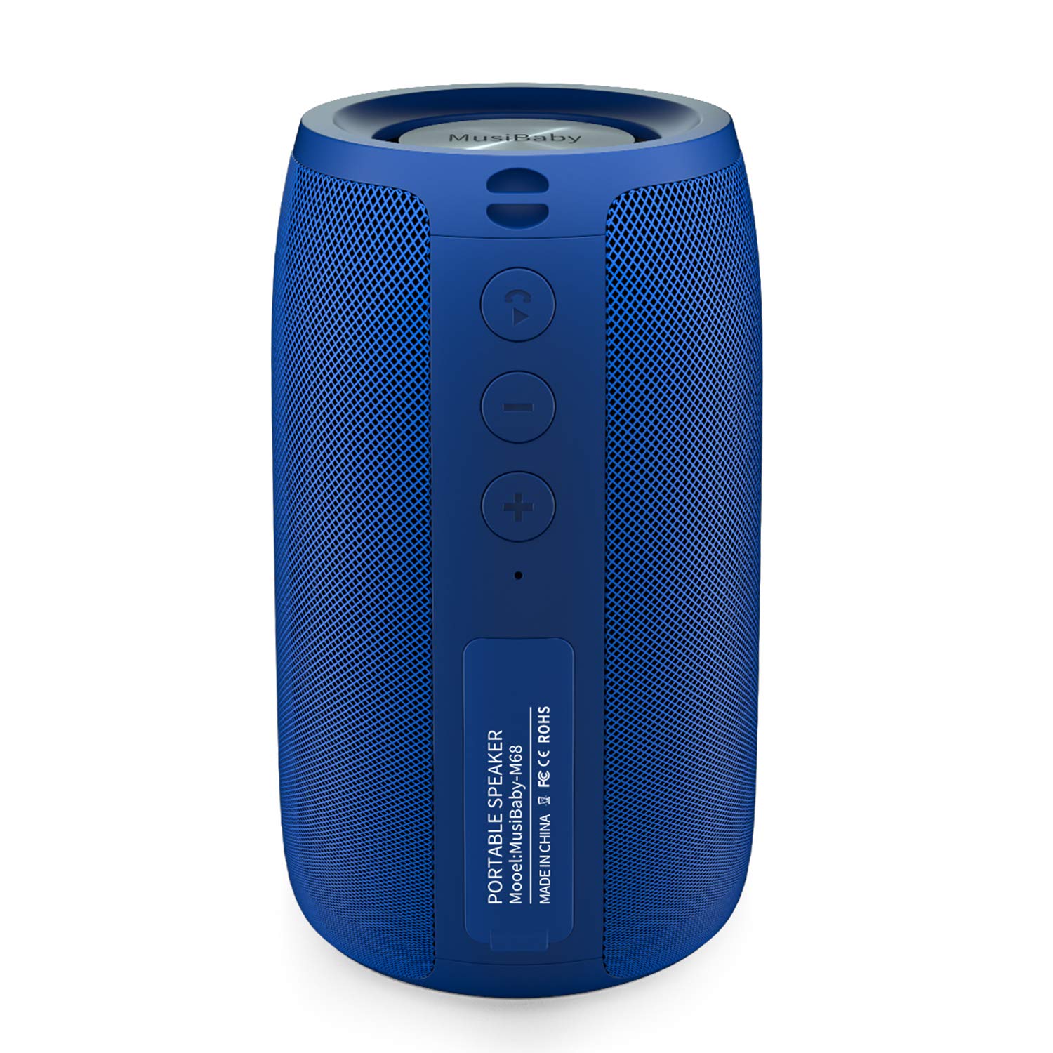 Bluetooth Speaker,MusiBaby Bluetooth Speakers,Outdoor, Portable,Waterproof,Wireless Speakers,Dual Pairing, Bluetooth 5.0,Loud Stereo,Booming Bass,1500 Mins Playtime for Home,Party (M68 Blue+Red)