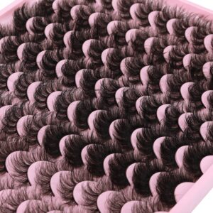 48 Pairs Mink Lashes Fluffy Thick Eyelashes 8 Styles Mixed Dramatic Long Faux Mink Eye lashes Pack 10D Curl Wholesale Luxury Soft Fake Eyelashes