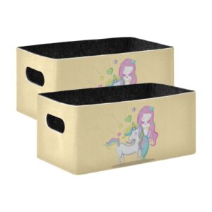 j joysay mermaid unicorn storage basket felt storage bin collapsible nursery baskets convenient box organizer for makeup hair supplies