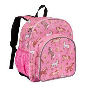 wildkin 12 inch backpack, wild horses, one size