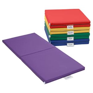 ecr4kids softzone folding rainbow rest mats, classroom furniture, assorted, 5-piece