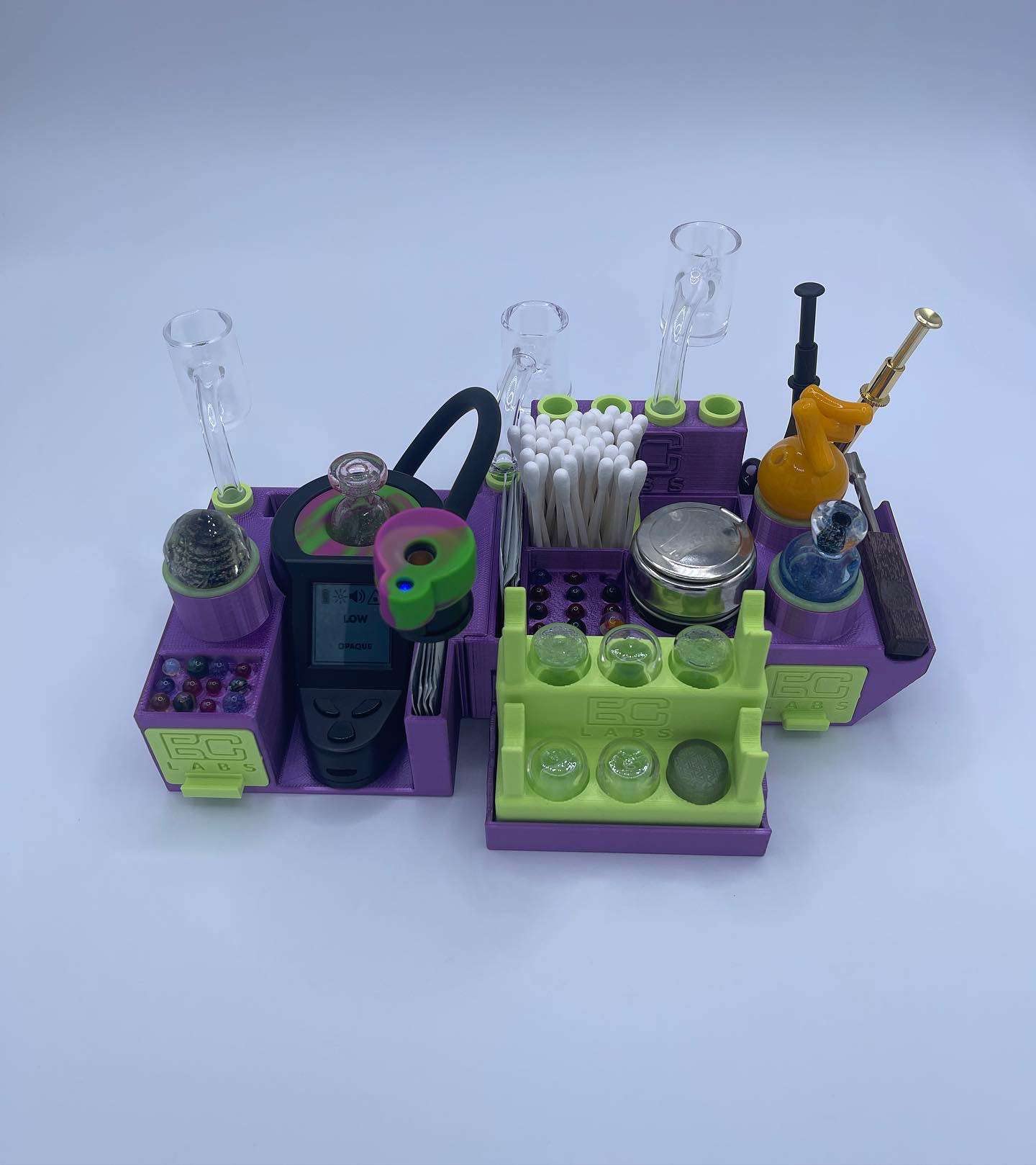 BC Labs Dab Rite Modular Caddy Purple Green