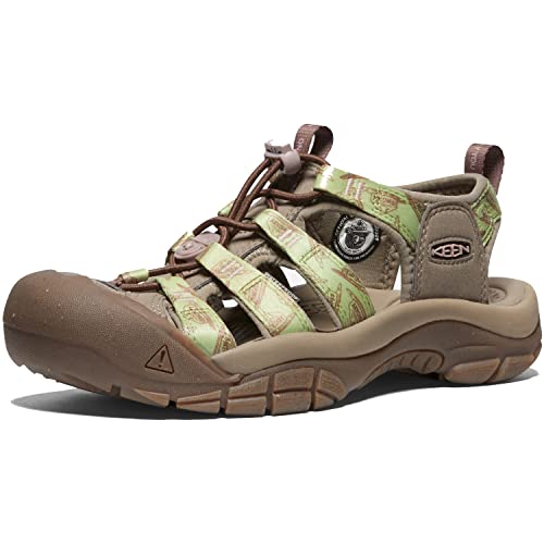 KEEN Women's Newport H2 Closed Toe Water Sandals, Smokey Bear/Tarragon, 7