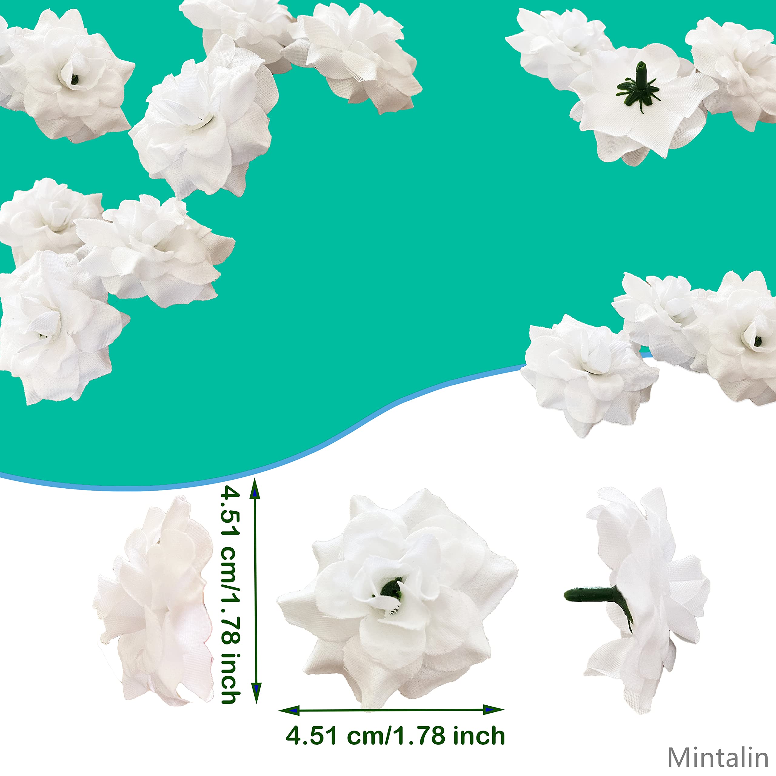 120 pcs Artificial Silk Roses Head Fake Rose Flower Head DIY Roses Heads for Valentine's Day Wedding Centerpieces Mother's Day Flower Wall DIY Crafts Bouquet Home Floral Decoration - White