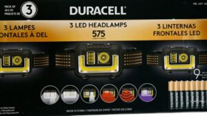 duracell led headlamps 575 lumens, 3 count