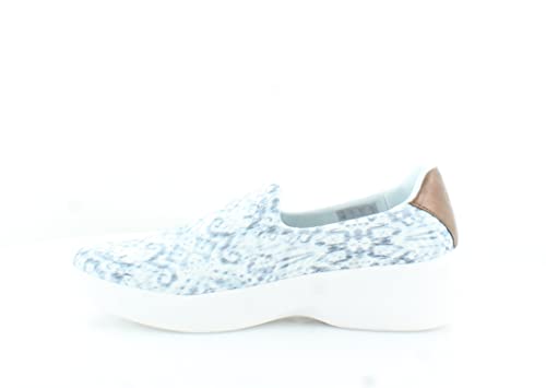 BZees Womens Easy Going Lifestyle Walking Slip-On Sneakers Blue 8.5 Medium (B,M)