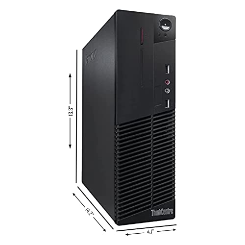 Lenovo ThinkCentre Computer Desktop PC, Intel Core i5 4th Gen, 16GB RAM, 2TB HDD, MTG New 20 inch LED Monitor, RGB Speaker and Keyboard Mouse, WiFi, Windows 10 Pro (Renewed)