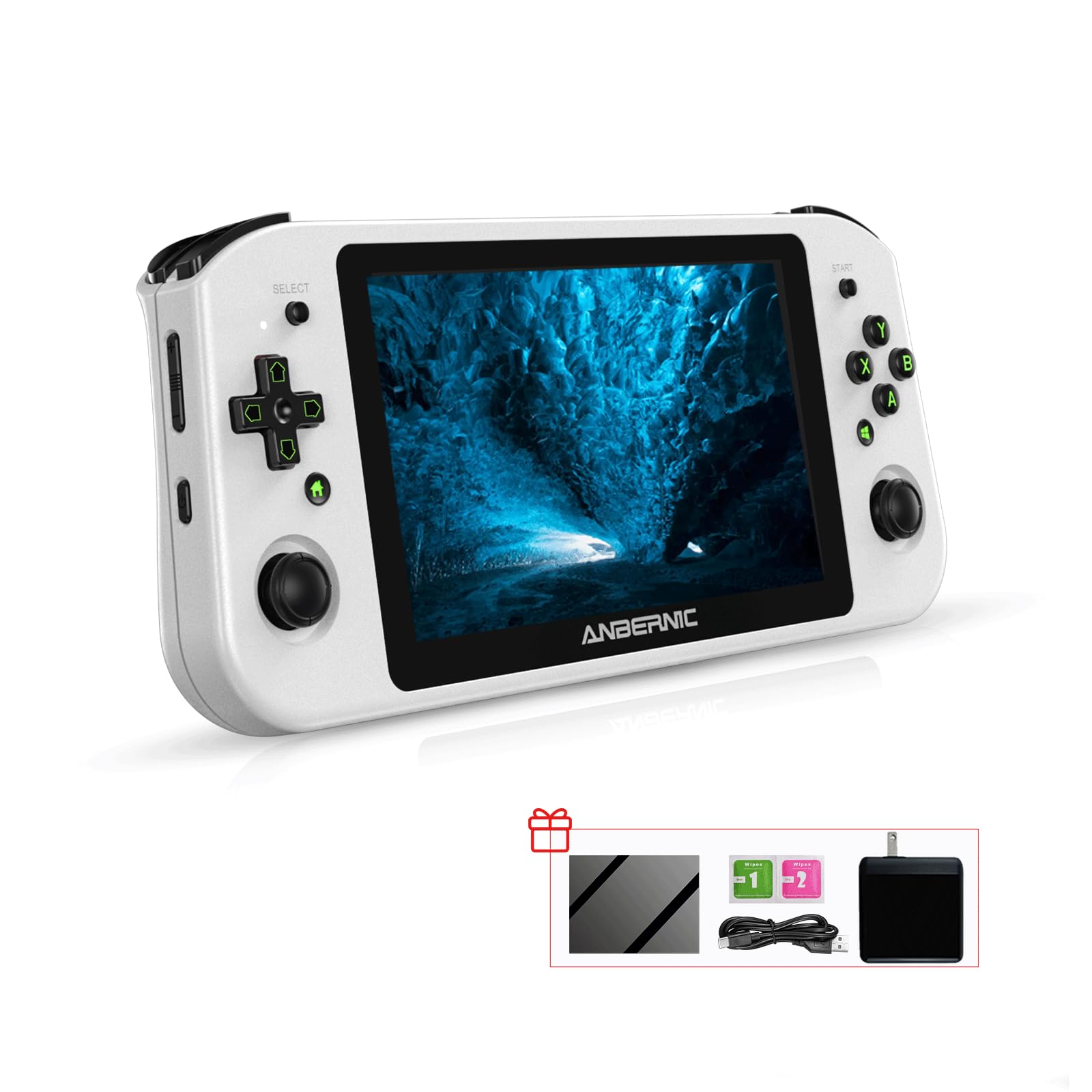 Daxceirry WIN600 Video Handheld PC Game Console Win 10 Edition 8G DDR4 with 256G M.2 SSD, Support Steam OS with AMD Athlon Silver 3050e 5.94in OCA Full Lamination IPS Screen