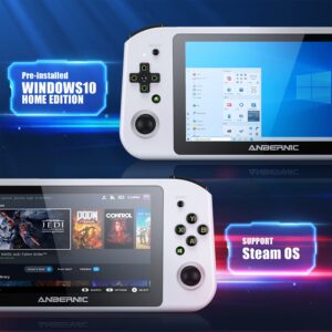 Daxceirry WIN600 Video Handheld PC Game Console Win 10 Edition 8G DDR4 with 256G M.2 SSD, Support Steam OS with AMD Athlon Silver 3050e 5.94in OCA Full Lamination IPS Screen