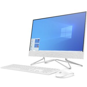 HP 21.5" AIO Desktop, AMD Athlon Silver 3050U Processor, AMD Radeon Graphics, 4 GB RAM, 128 GB Storage, Windows 10 Home (22-dd0110, 2021) (Renewed)