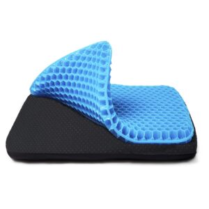 luckgeto gel seat cushion for long sitting breathable honeycomb gel cushion tailbone pain relief office chair cushion wheelchair car cushions relief sciatica pain with non-slip cover