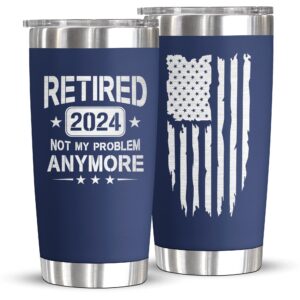 retirement gifts for men, women, teacher, coworkers 2024 - farewell, coworker leaving, happy retirement gifts, humorous retirement gifts idea, funny retired gifts for men, nurse 20oz coffee tumbler