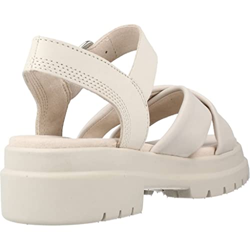 Timberland Women's London Vibe X Strap Sandal, White Full-Grain, 8.5