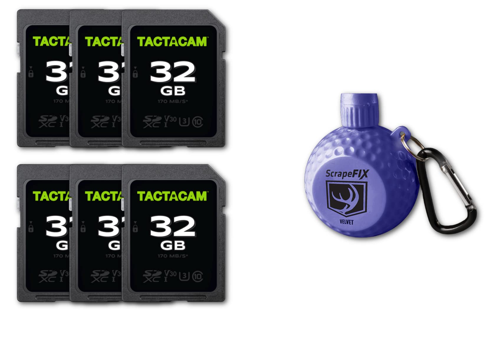 Tactacam Reveal 32GB SD Card (6 Pack + Free ScrapeFix)