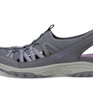 Skechers Modern Comfort Women's Women's Reggae Fest 2.0-What A View Water Shoe, CHARLCOAL, 7.5