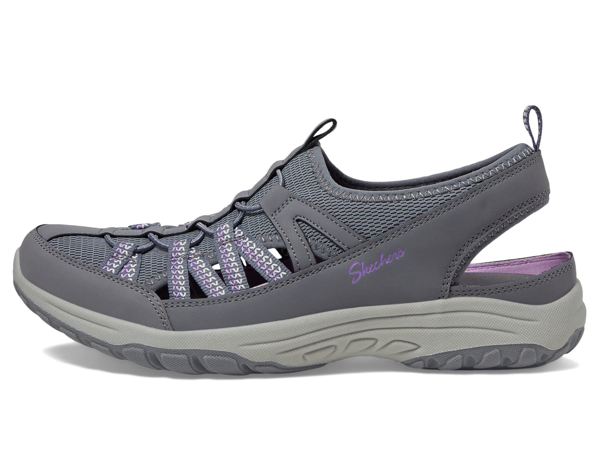 Skechers Modern Comfort Women's Women's Reggae Fest 2.0-What A View Water Shoe, CHARLCOAL, 7.5