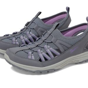 Skechers Modern Comfort Women's Women's Reggae Fest 2.0-What A View Water Shoe, CHARLCOAL, 7.5