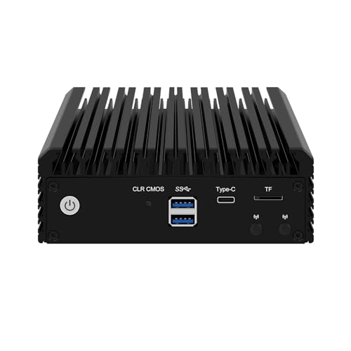 HUNSN Micro Firewall Appliance, Mini PC, VPN, Router PC, Intel N5105, RJ03, AES-NI, 4 x Intel 2.5GbE I226-V LAN, Type-C, TF, M.2 WiFi 6 Slot, Barebone, NO RAM, NO Storage, NO System