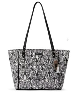 sakroots metro tote, black white soulful desert 1