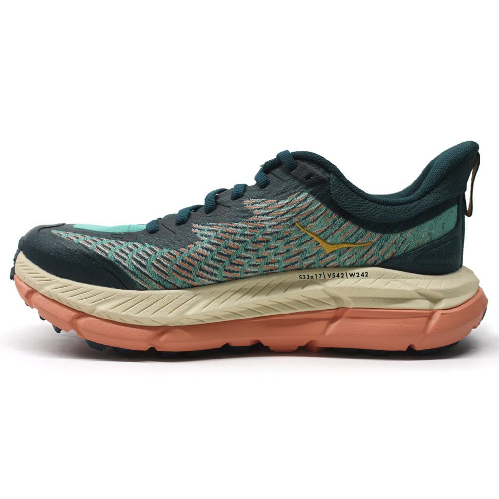 HOKA ONE ONE Women's Running Shoes on Trails, Multicoloured Deep Teal Water Garden, 10.5 US