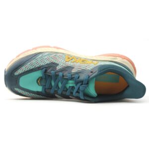 HOKA ONE ONE Women's Running Shoes on Trails, Multicoloured Deep Teal Water Garden, 10.5 US