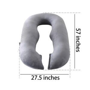 Maternity Pillow O-Shape Body Pillow Pregnancy 57 Inch Pregnancy Pillows Pre-Pregnancy Body Pillow Pregnant Woman Sleeping Pillow Postpartum Baby Breastfeeding Pillow Removable and Washable……