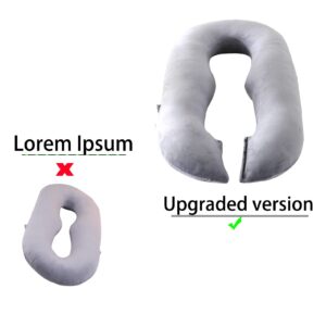 Maternity Pillow O-Shape Body Pillow Pregnancy 57 Inch Pregnancy Pillows Pre-Pregnancy Body Pillow Pregnant Woman Sleeping Pillow Postpartum Baby Breastfeeding Pillow Removable and Washable……